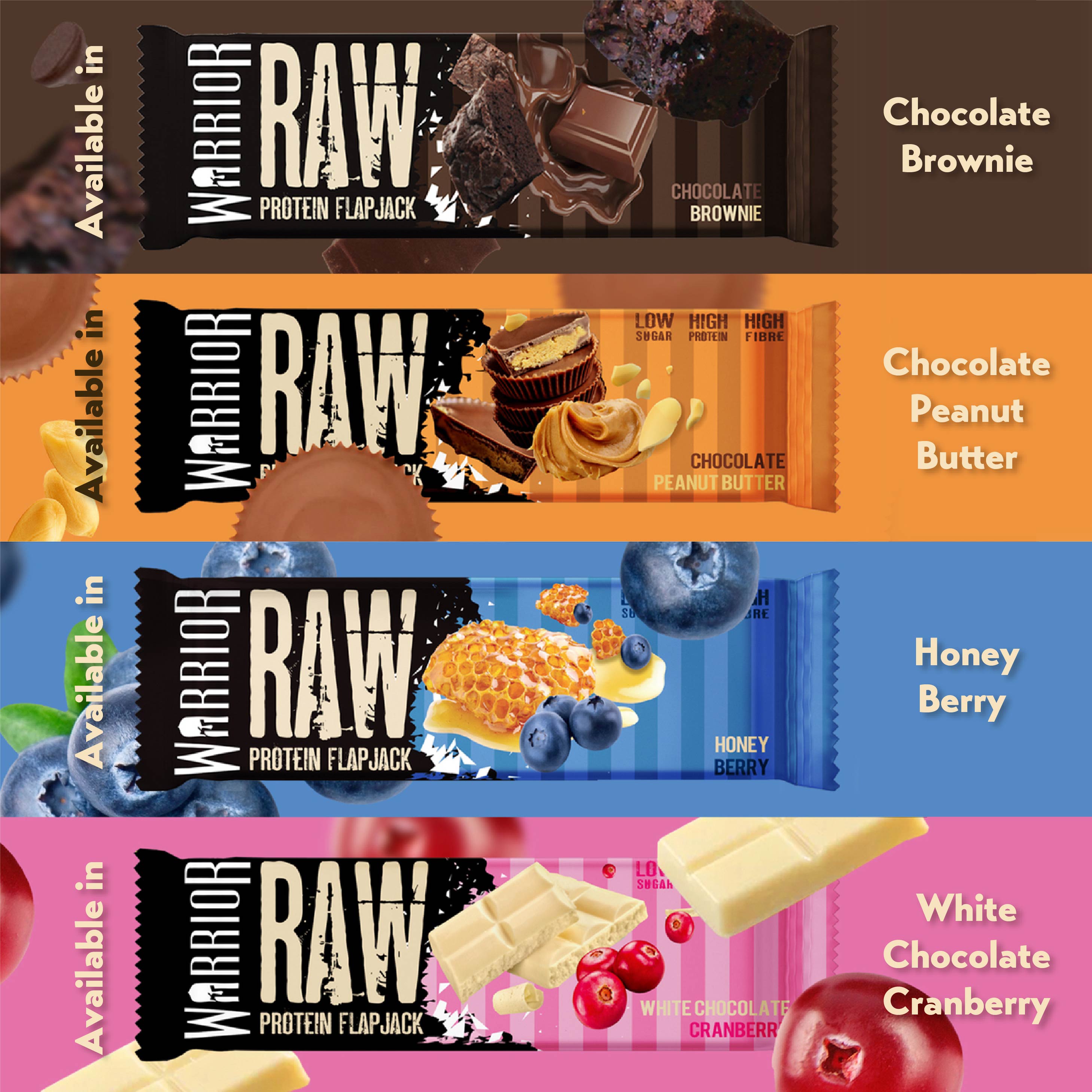 Warrior RAW Protein Flapjack (Box of 12) | WOAH!