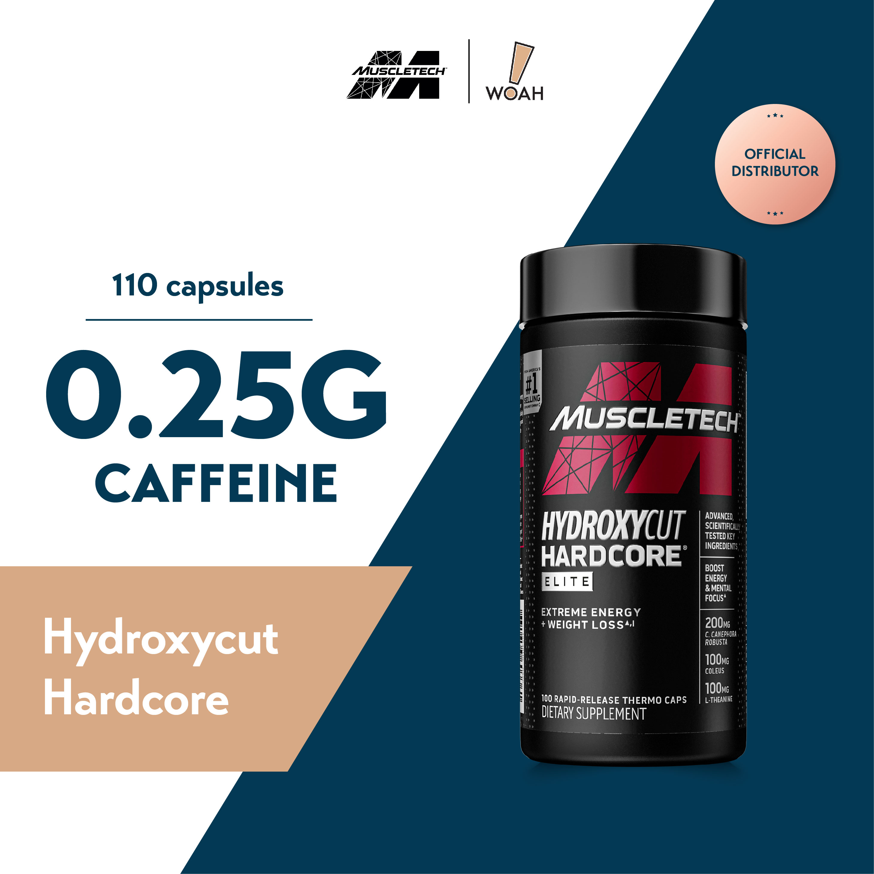 MuscleTech Hydroxycut Hardcore (110 Caps) | WOAH!