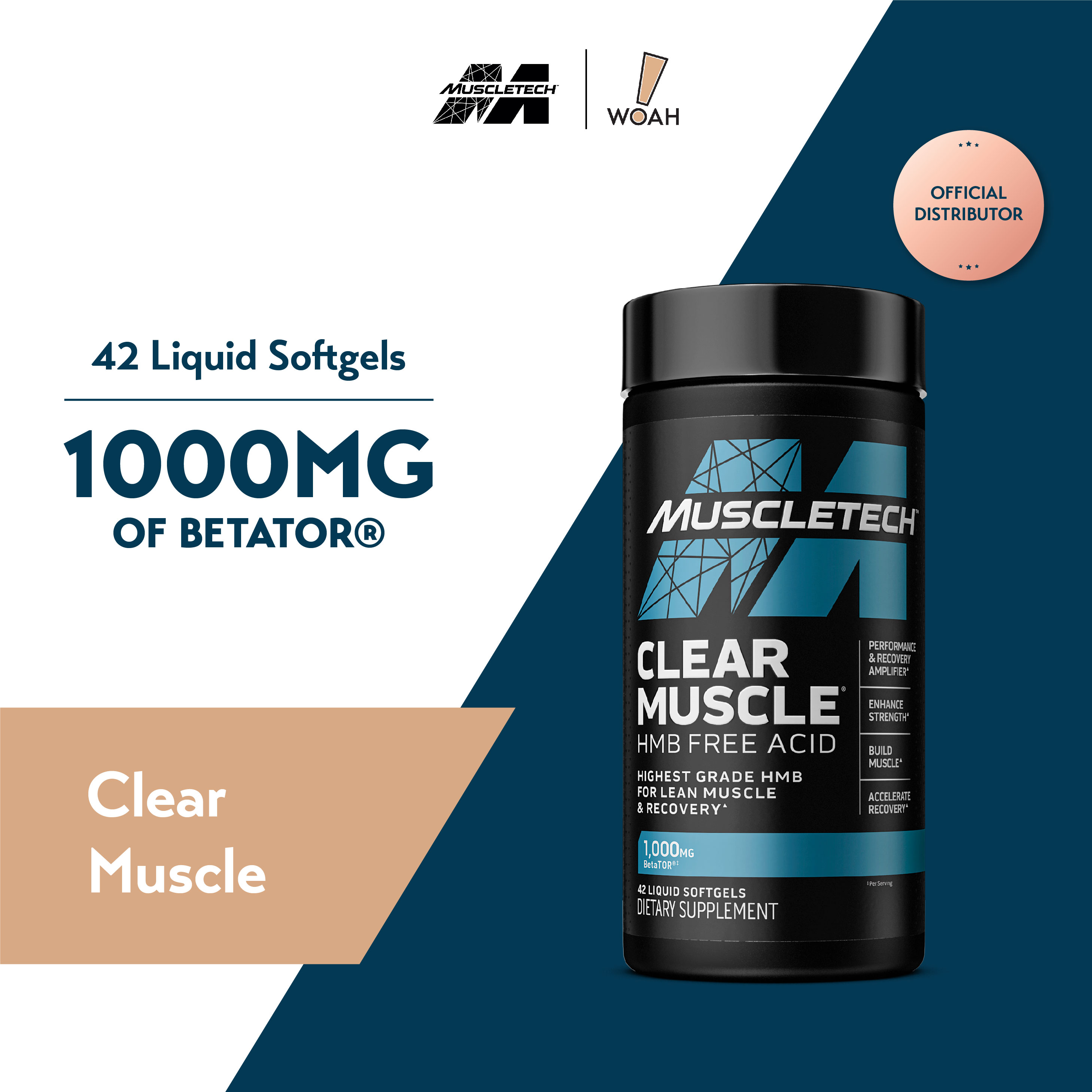 MuscleTech Clear Muscle (42 Liquid Softgels) | WOAH!