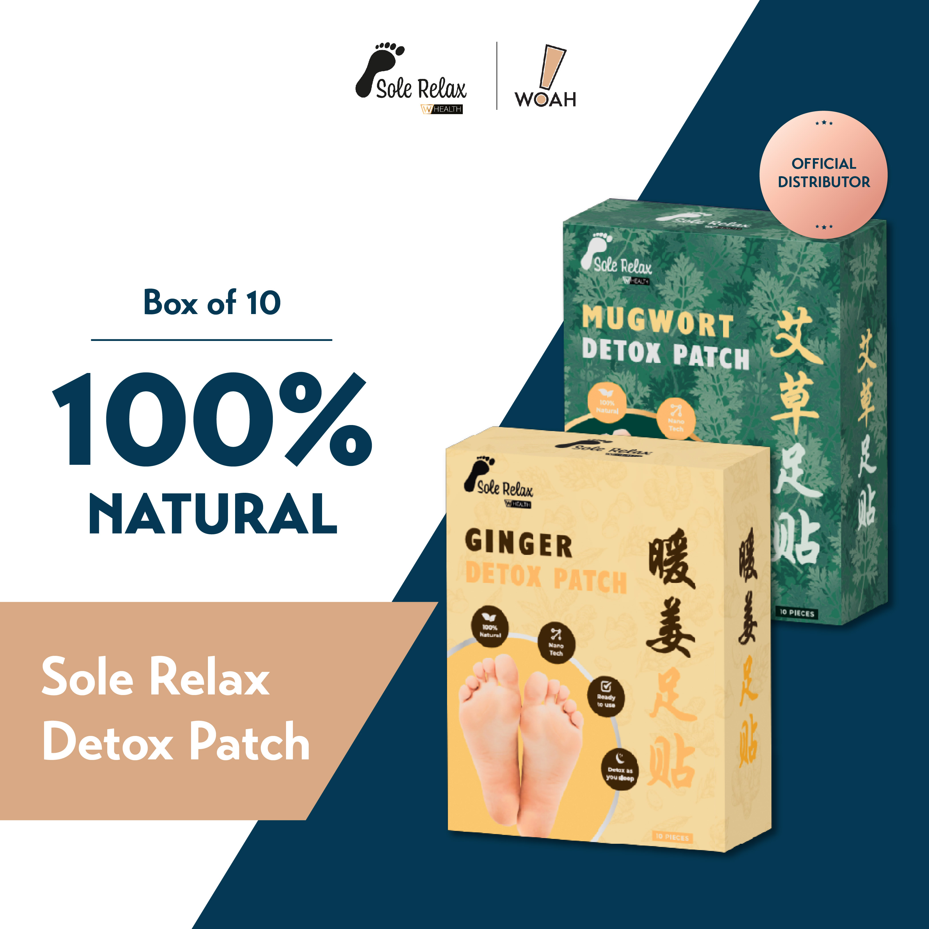 Sole Relax by Woah Health Detox Patch (10 pieces) | WOAH!